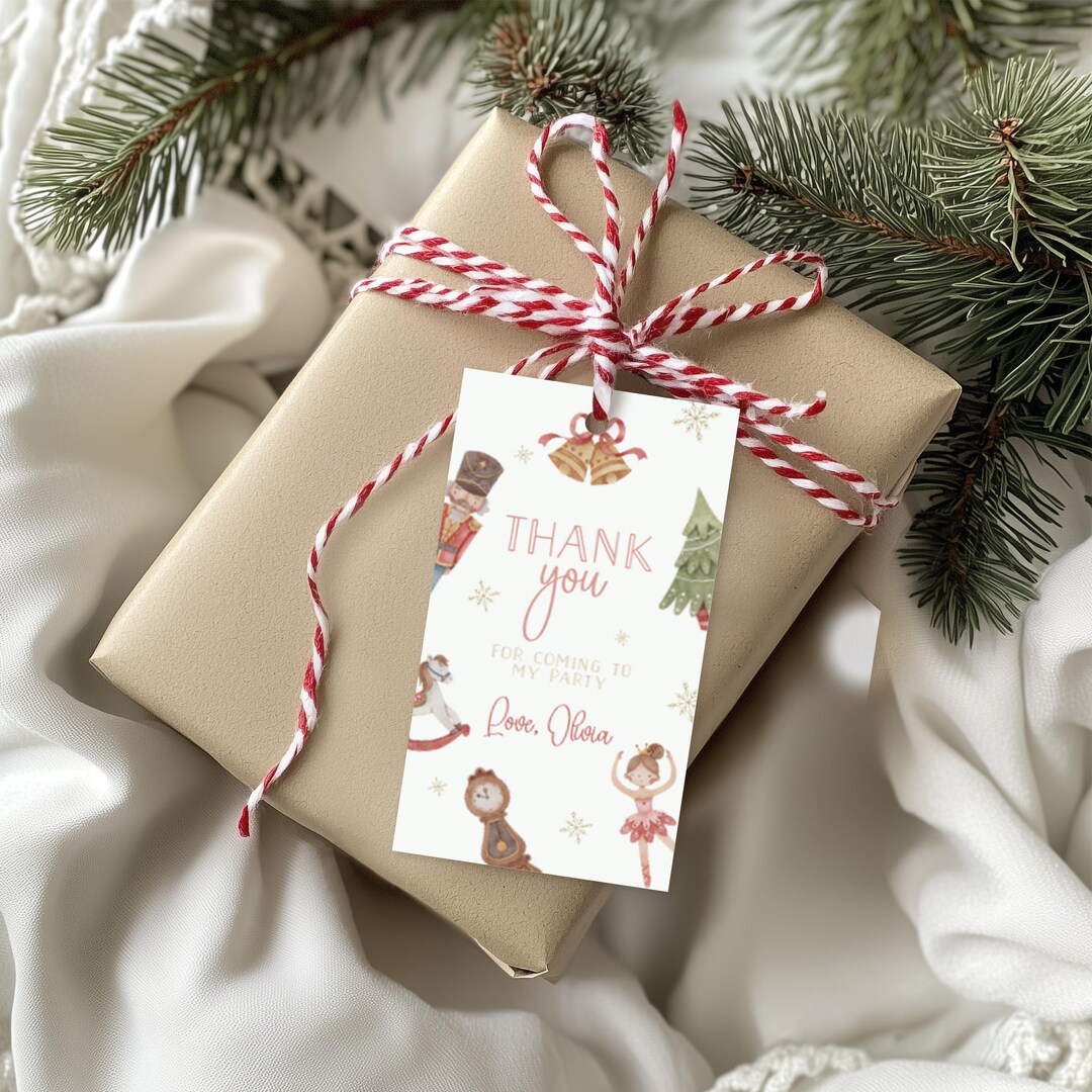 Nutcracker Gift Tag Printable, Printable Christmas Gift Tag, Holiday ...