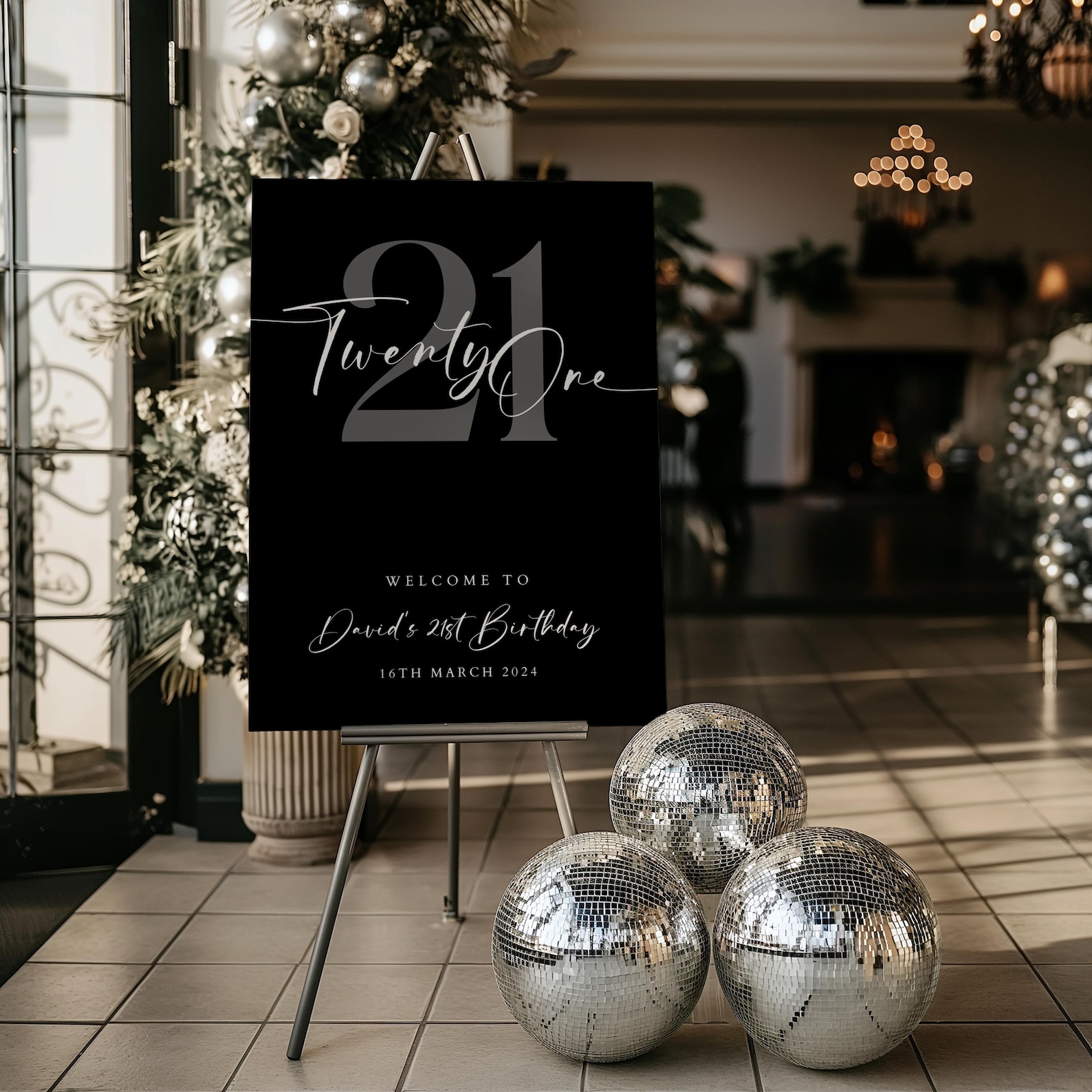 EDITABLE, 21st Welcome Sign, 21st Birthday Welcome Sign, Birthday Sign ...