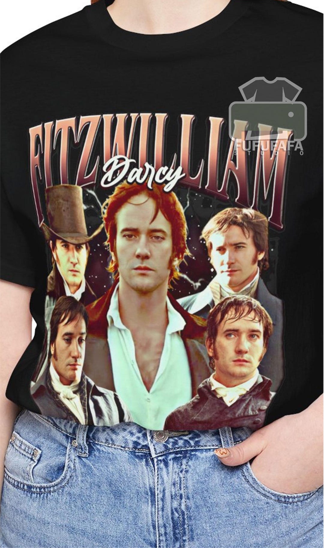 Regency Romance Fan Art Tee – Vintage Literary Hero Shirt – Mr. Darcy ...