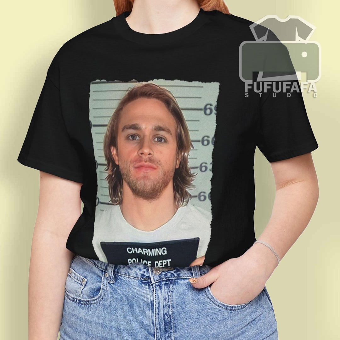 Jax Teller Mugshot Outlaw Biker Aesthetic Tee – Gritty Antihero Fan Art ...