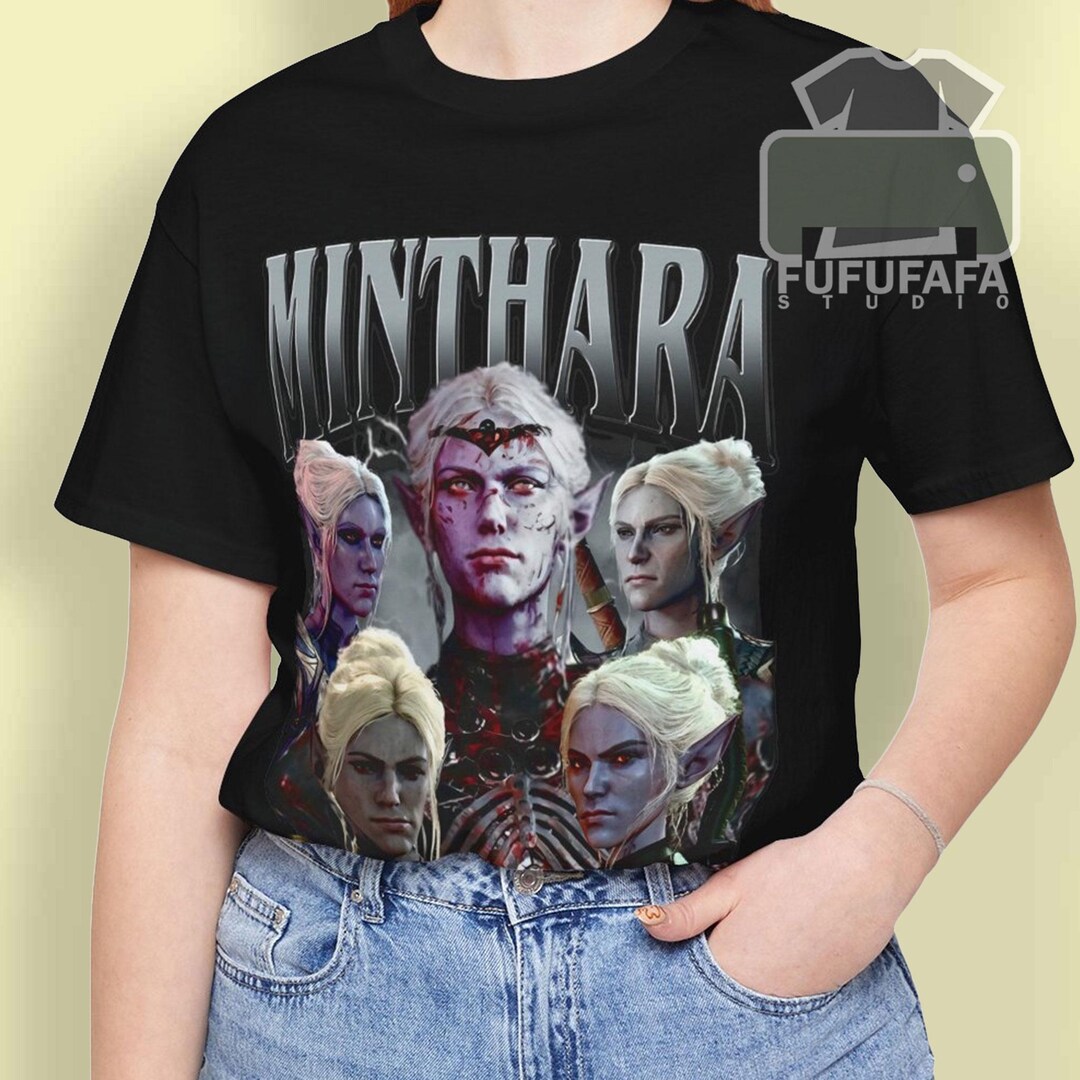 Minthara Moonlit Oathbreaker Fan Art Tee – Drow Paladin Aesthetic Shirt ...
