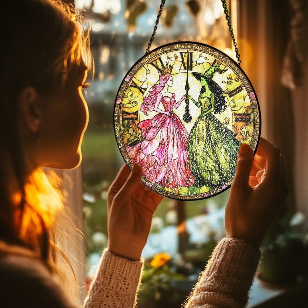 Elphaba and Glinda Suncatcher, Wicked Witches of Oz Window Hanging ...