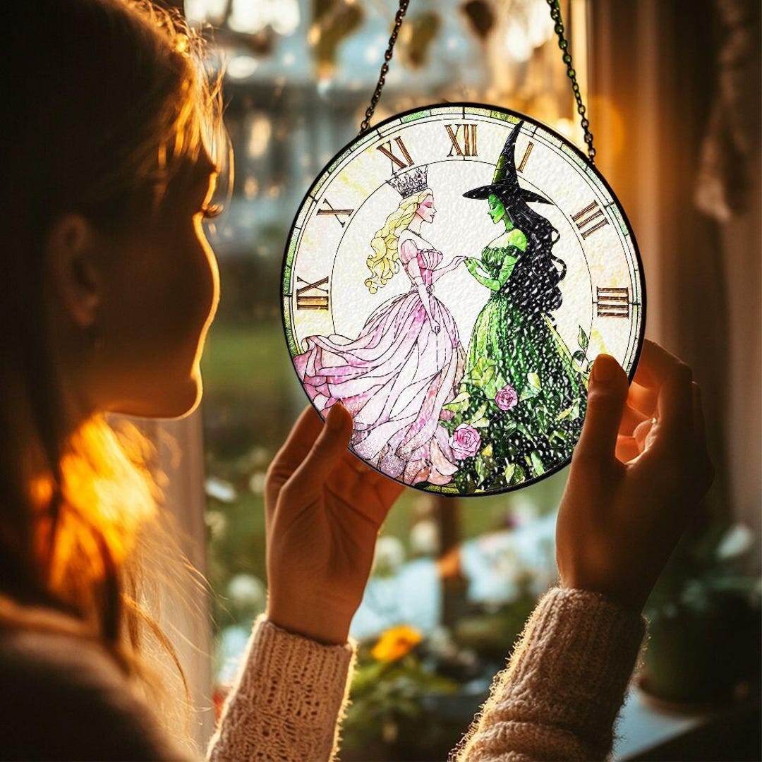 Elphaba and Glinda Suncatcher, Wicked Witches of Oz Window Hanging ...