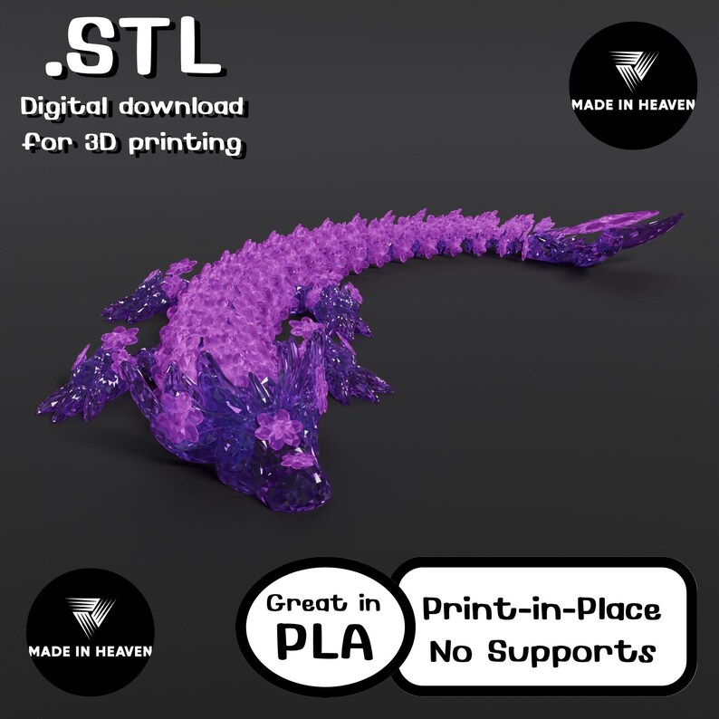 Baby Flower Dragon, STL File for 3D Printing, STL Print Files ...