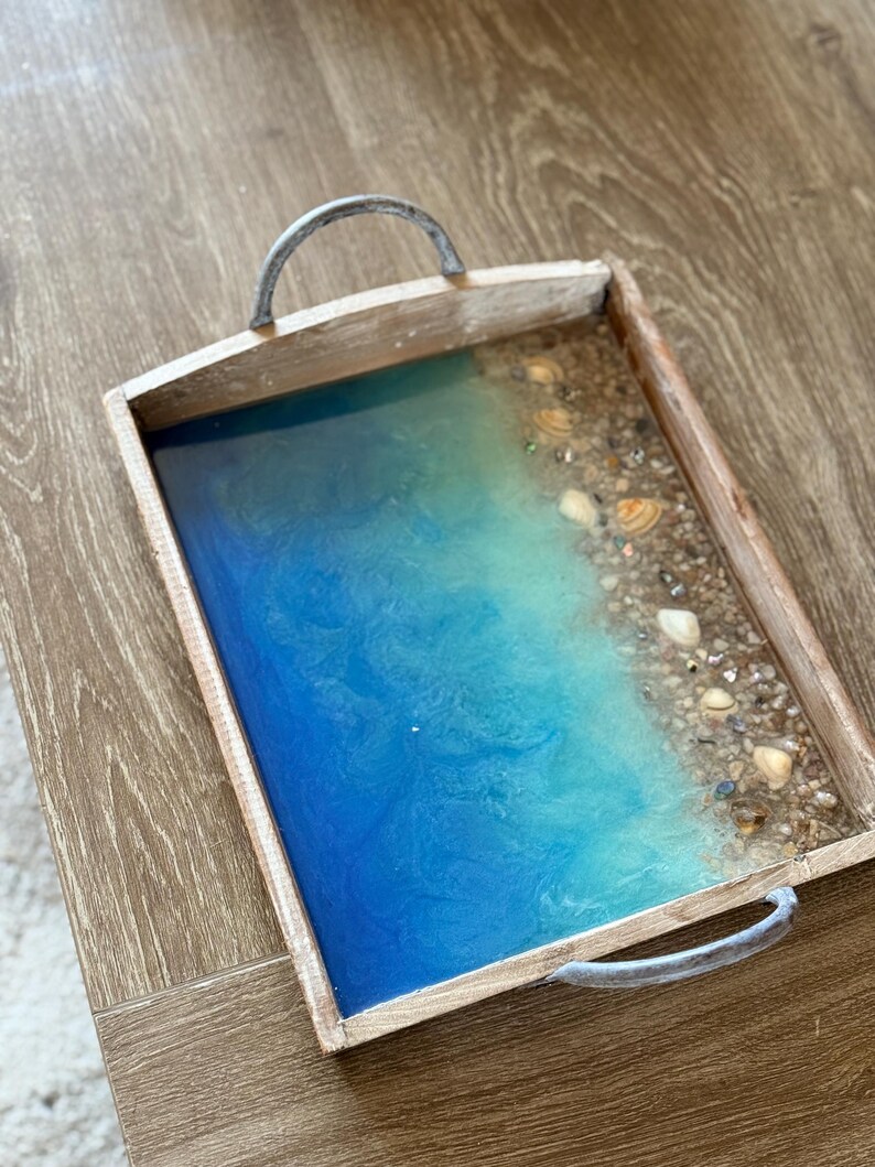 Ocean Shell Resin Tray – Coastal Decor - Etsy
