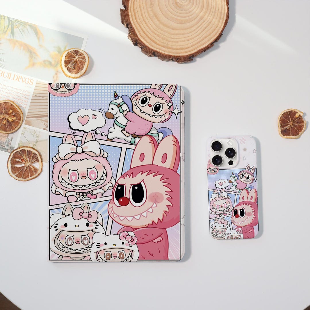Cute Labubu Cartoon Case for iPhone 15 14 Promax 16 Pro 13 12 Mini ...