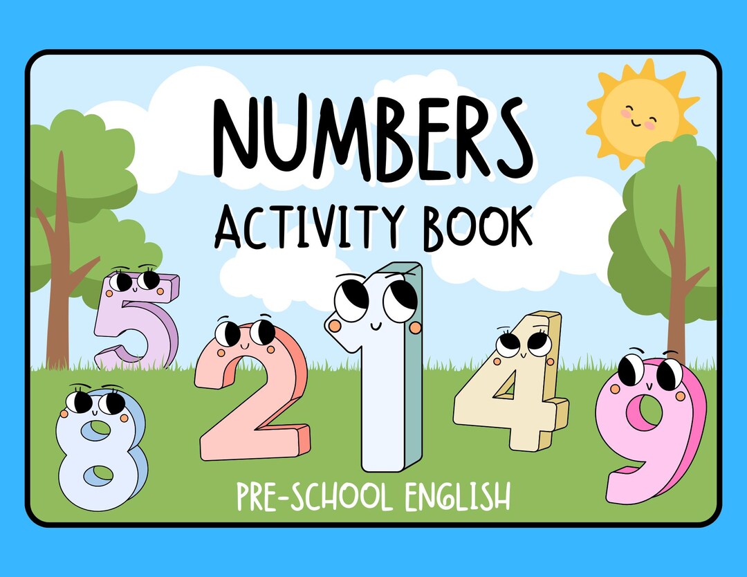 Preschool Alphabet & Number Practice Worksheets - Etsy
