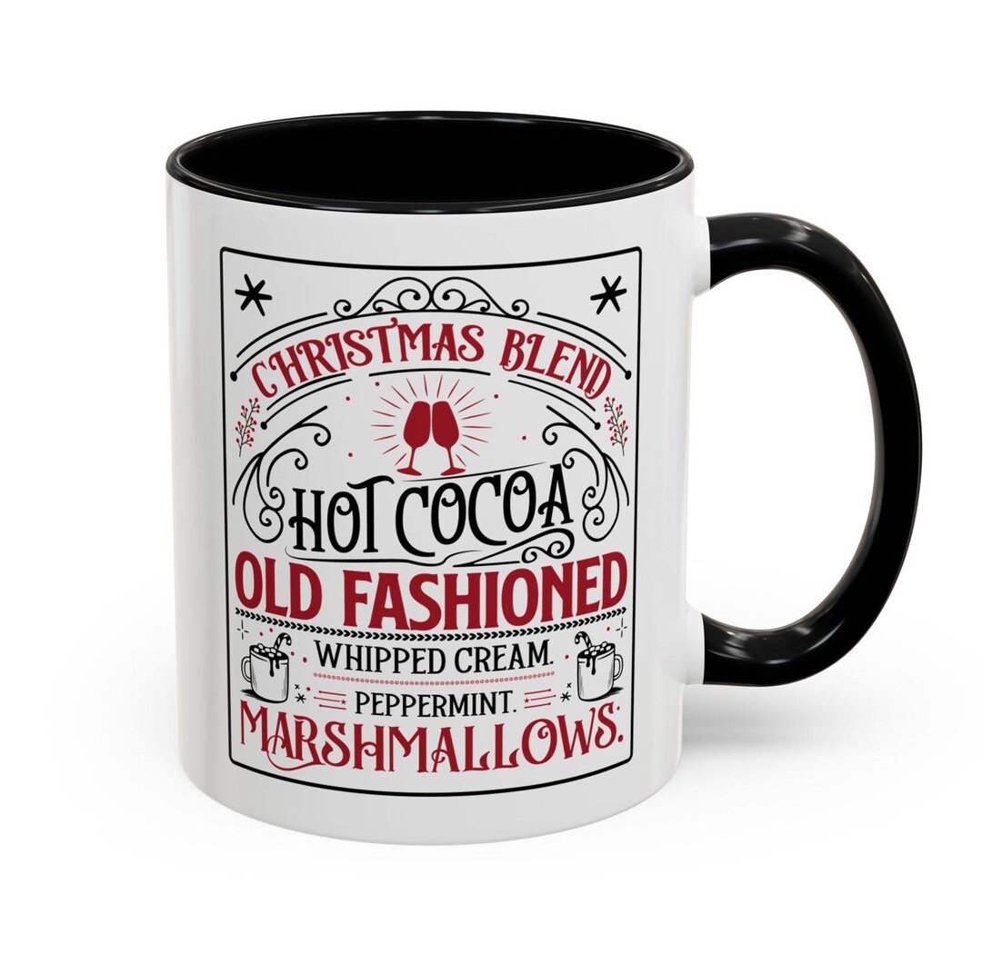 Christmas Blend Hot Cocoa Mug Festive Ceramic Cup, Old Fashioned ...
