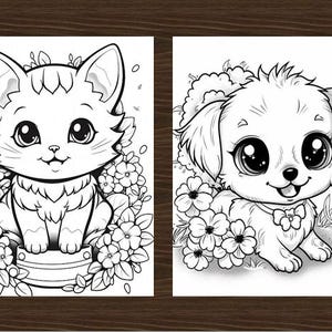 Kawaii Coloring Pages | 50 Pages | Cute Animal Coloring Pages | for ...