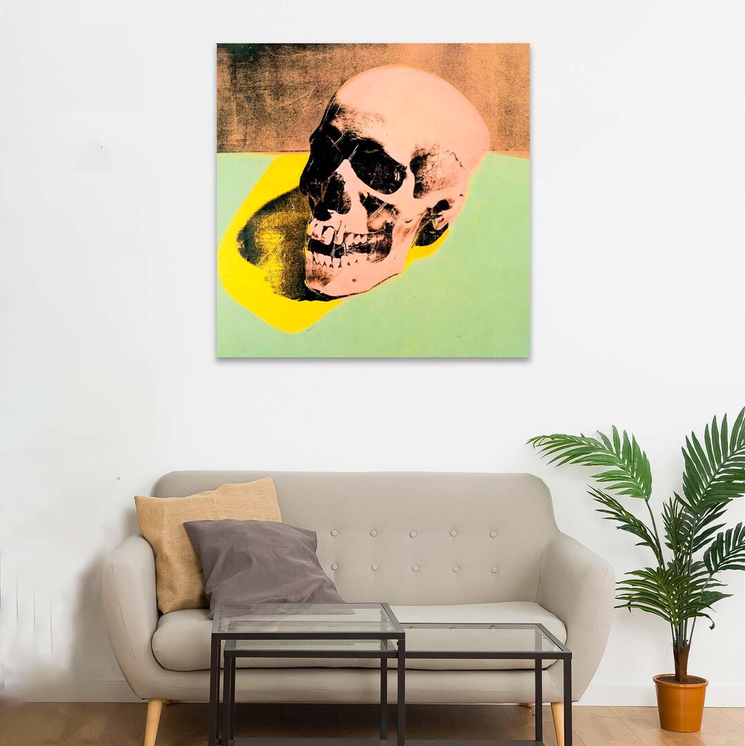 Modern Wall Art Canvas of Skull Art Print, Skull Canvas Art, Skull Wall ...