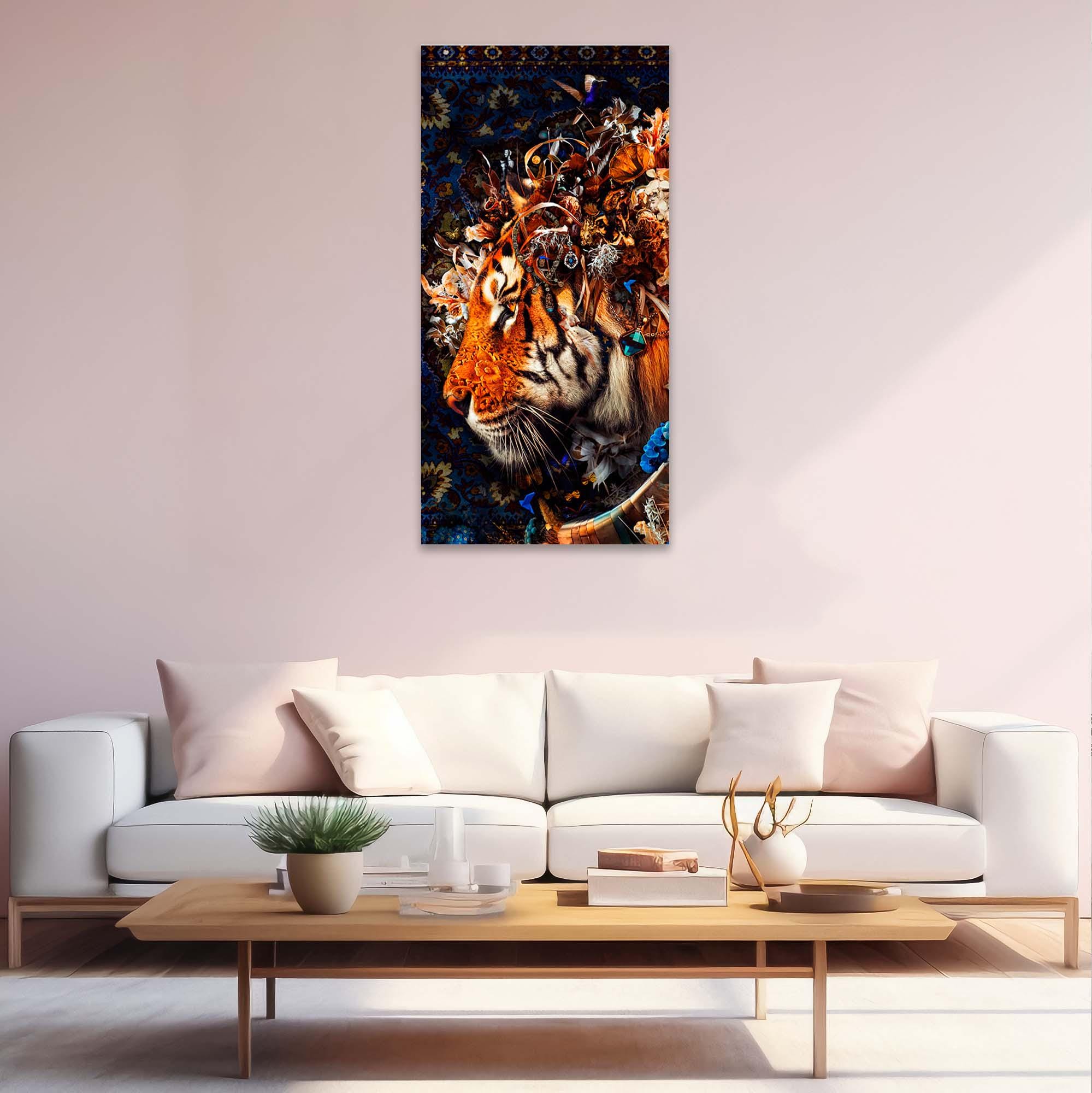 Tiger Art Print, Jungle Illustration, Animal Wall Art, Safari Animals ...