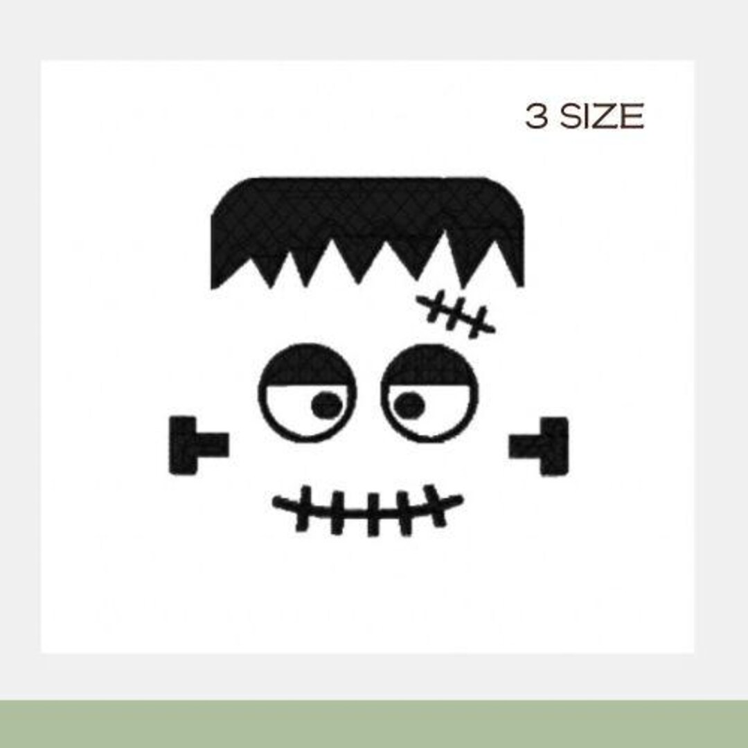 Frankenstein's Monster Embroidery, Cute Monster Embroidery Desing ...