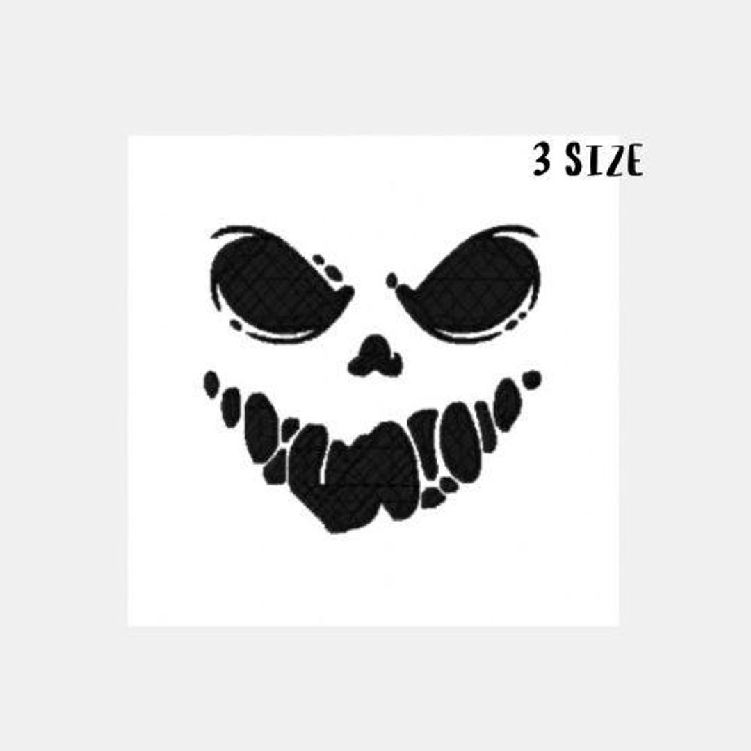 Scary Ghost Face Embroidery, Scary Ghost Embroidery Desing, Halloween ...