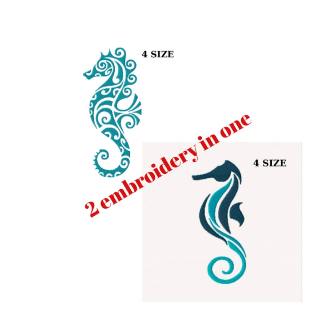 Seahorse Embroidery Design, Marine Embroidery, Seahorse Machine ...