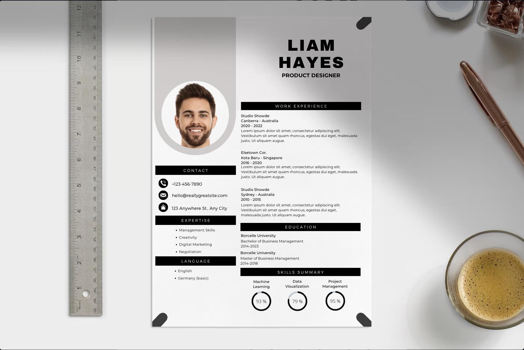 Editable CV Template | Professional Digital Resume | Customizable ...