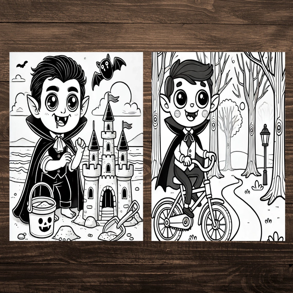 Vampire Victor Coloring Pages | Digital Download | Printable Halloween ...