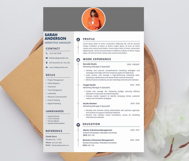 Editable CV Template | Professional Digital Resume | Customizable ...