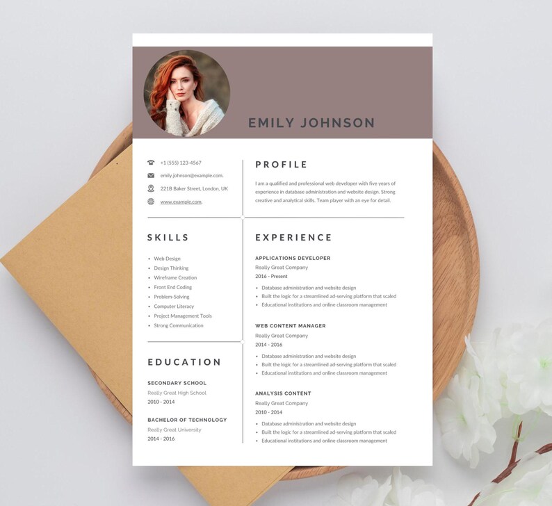 Editable CV Template | Professional Digital Resume | Customizable ...