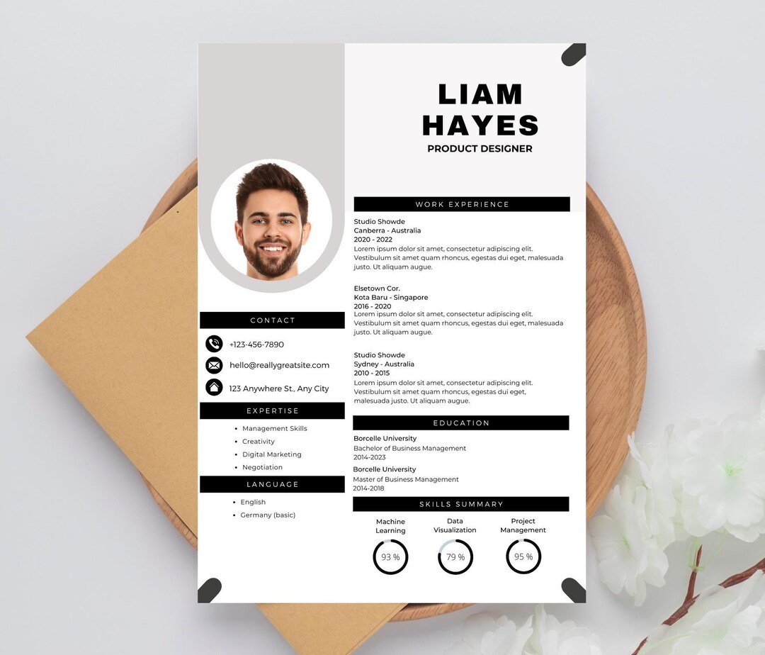 Editable CV Template | Professional Digital Resume | Customizable ...