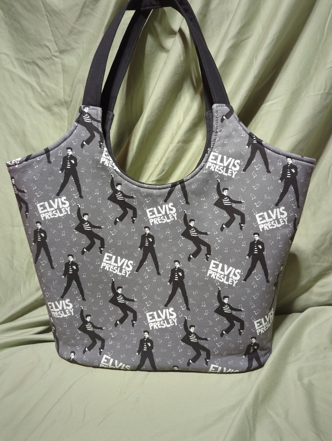 Elvis Tote Bag With Quilted Cotton Lining - Etsy