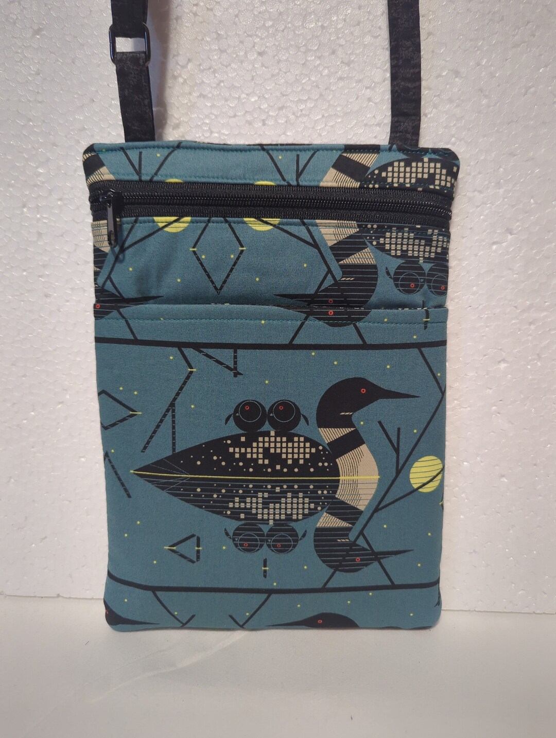 Charley Harper Claire De Loon Crossbody Zippered Pocket Adjustable ...