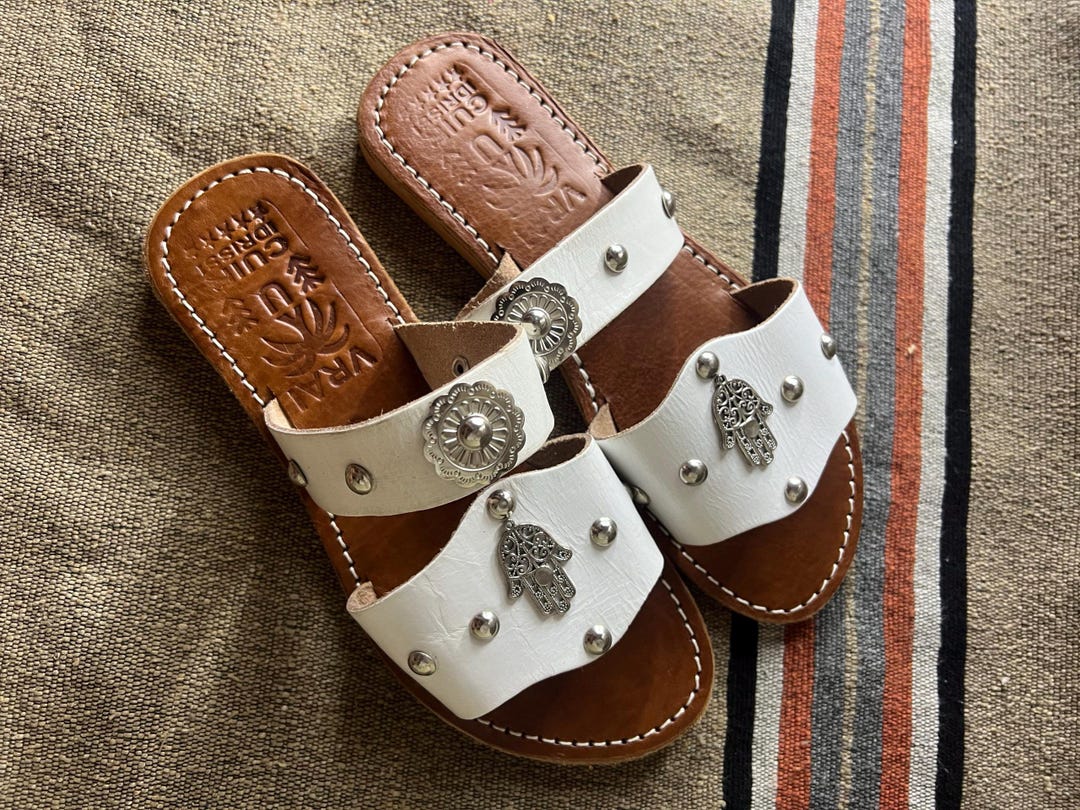 Pearl Khmissa Marrakech Handmade Traditional Moroccan Sandals - Etsy