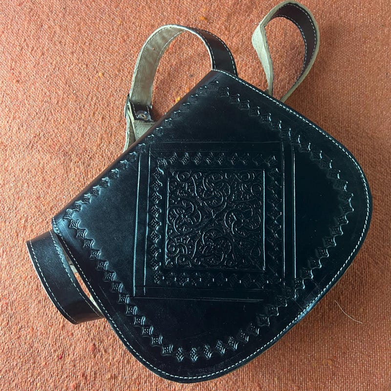 Moroccan Leather Bag - Etsy