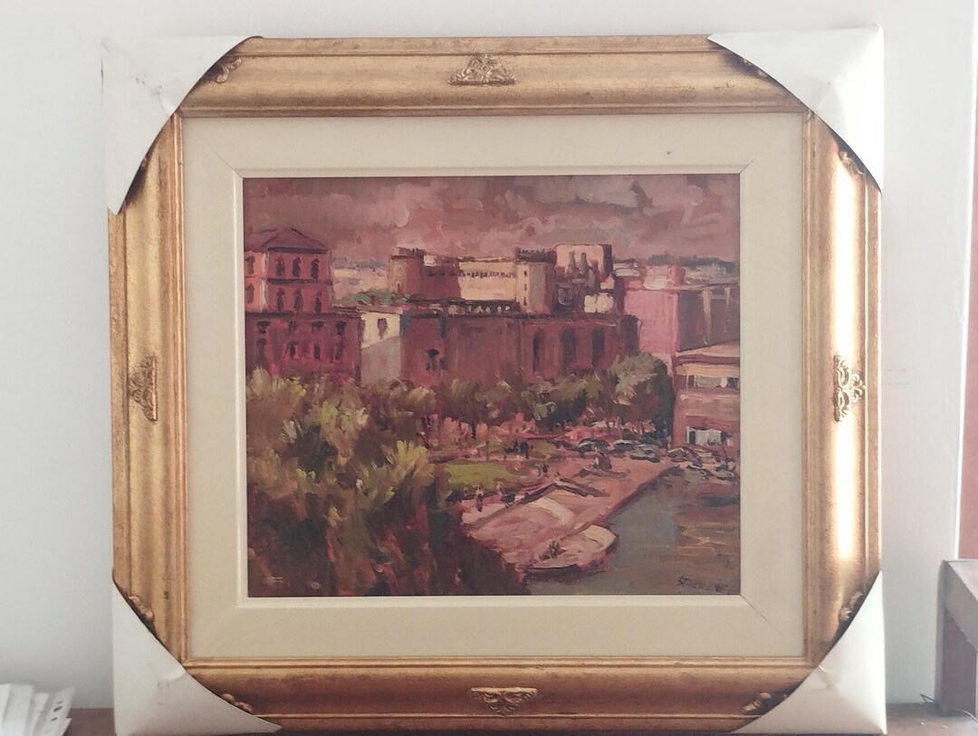 Dipinto Ad Olio, 30x40, Federico Starnone, Veduta Napoli - Etsy