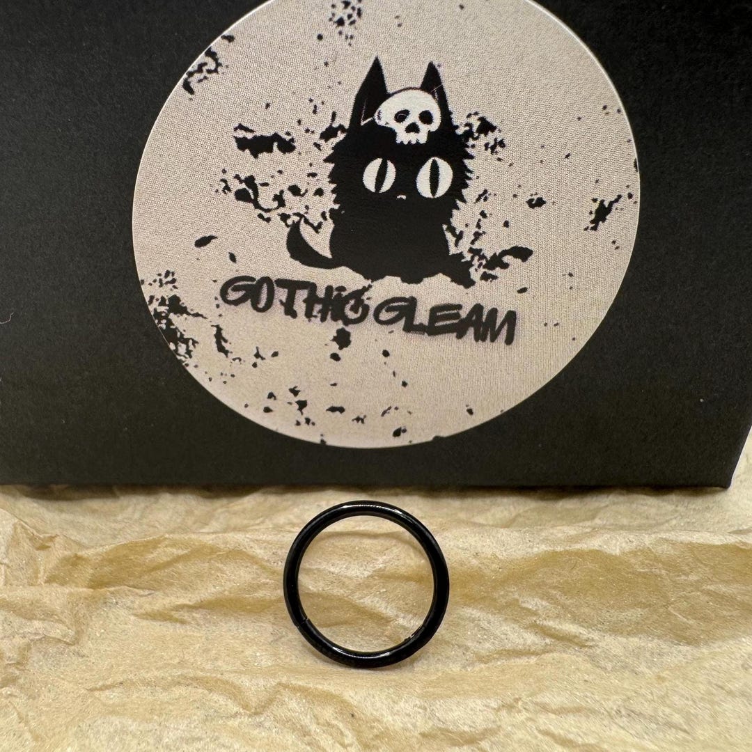 Black Nose Ring 10mm Hinged Clasp E62 - Etsy
