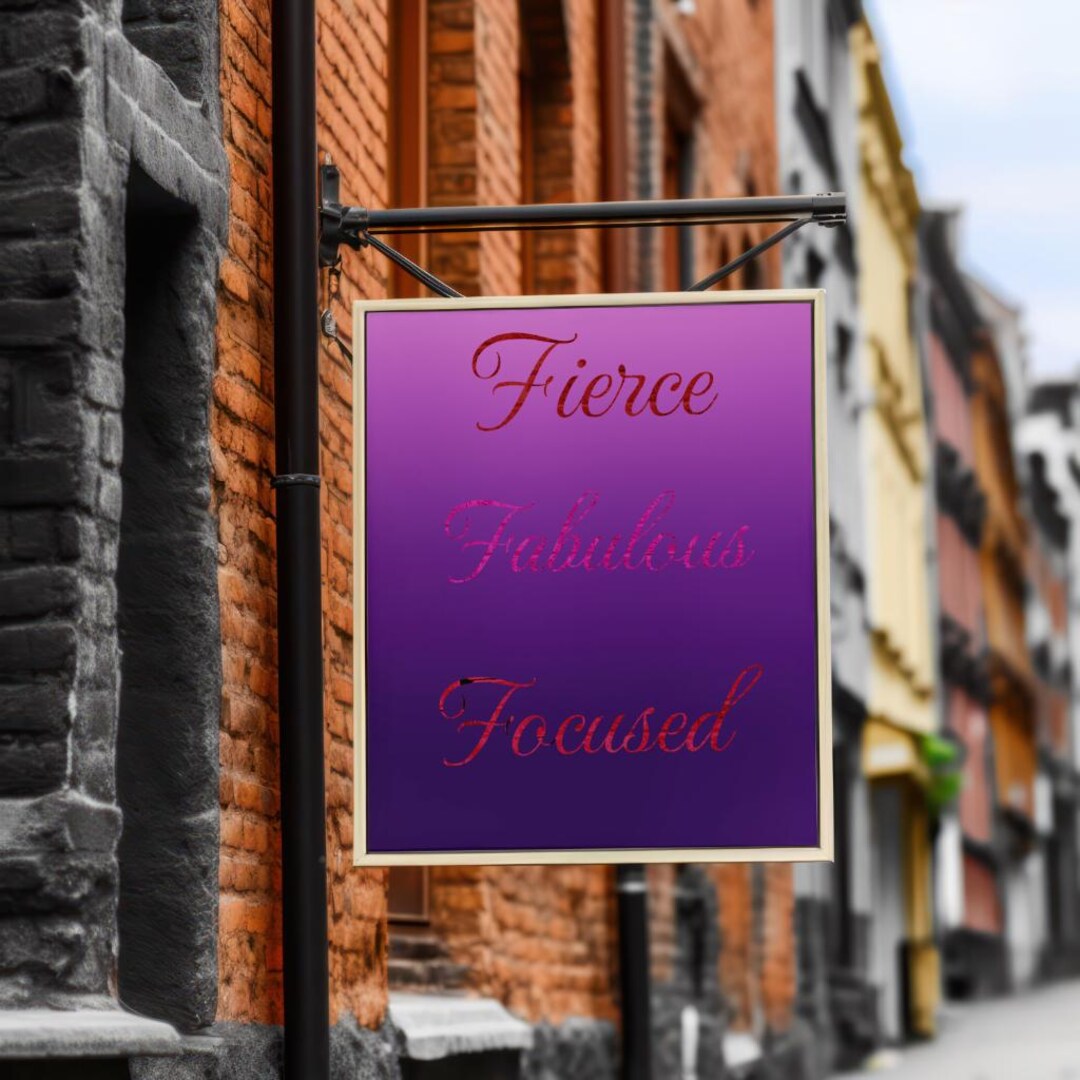 Fierce Fabulous Focused Digital Download Inspirational Wall Art ...