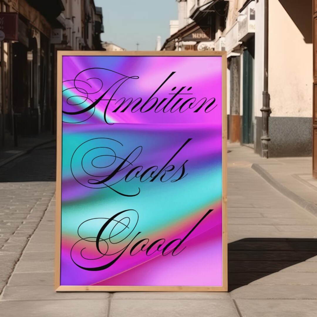 Ambition Looks Good Digital Download Motivational Wall Art ...
