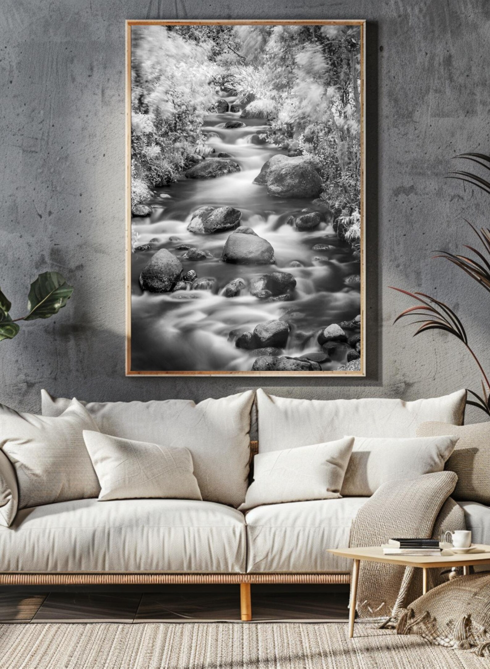 Wall Art, Black and White, Nature, River, Flowing Waters, Colombia ...