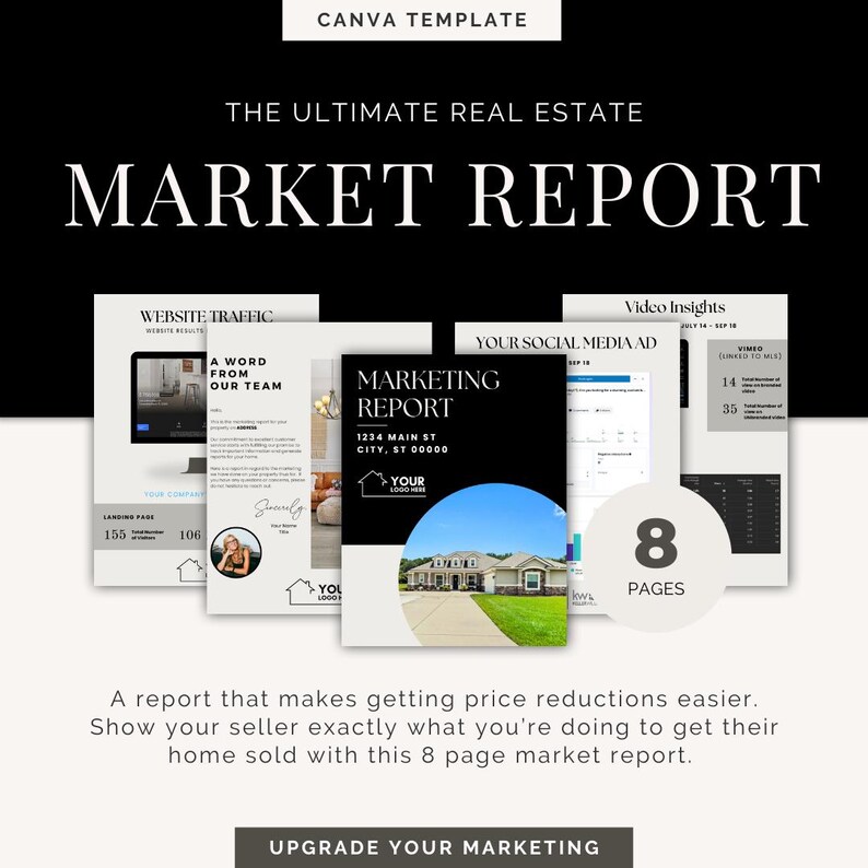 Market Report Template. Minimalist Real Estate Templates and Downloads ...