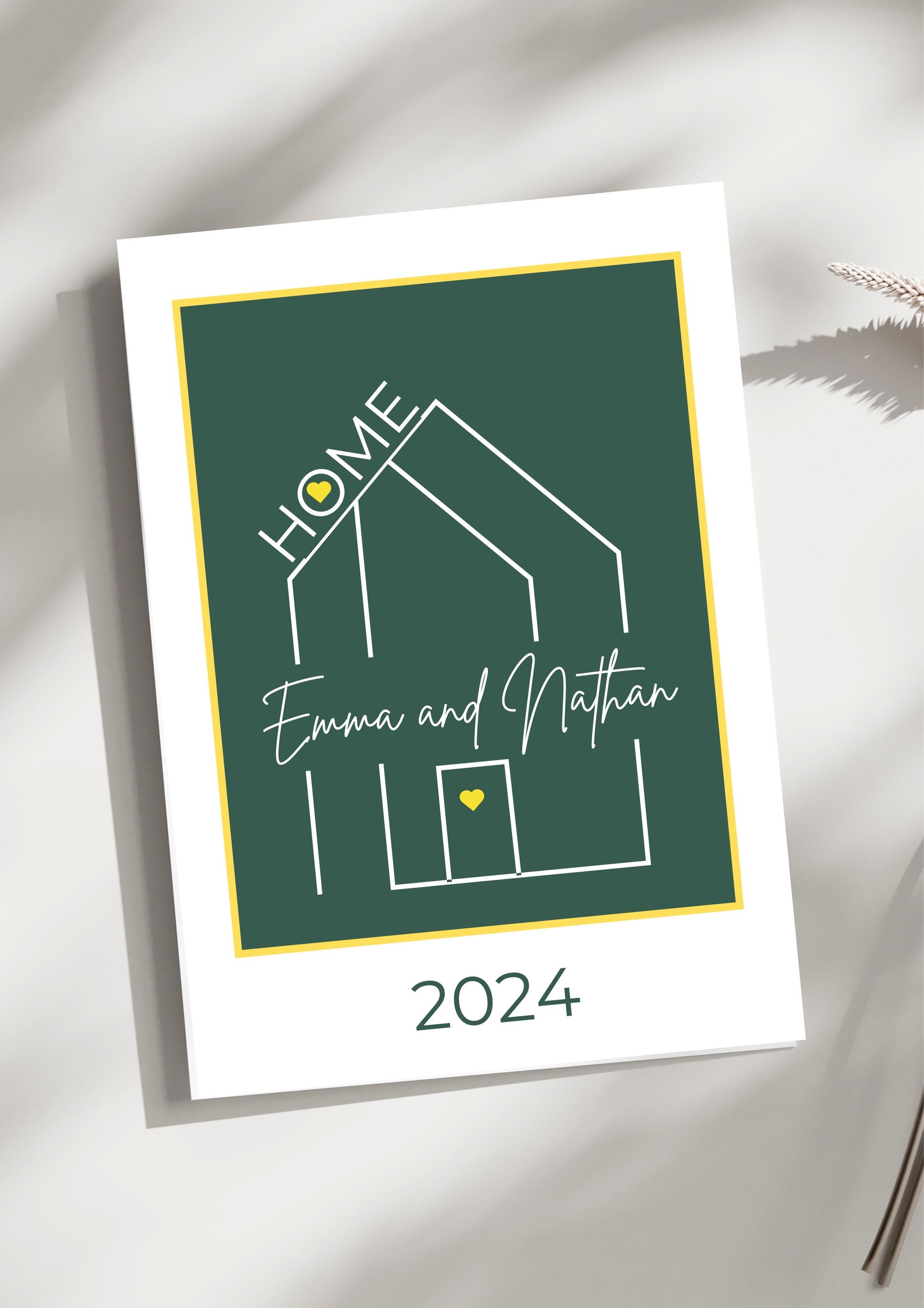 Green New Home Printable, 2025 Home Digital Art, New Homeowner Art, Our ...