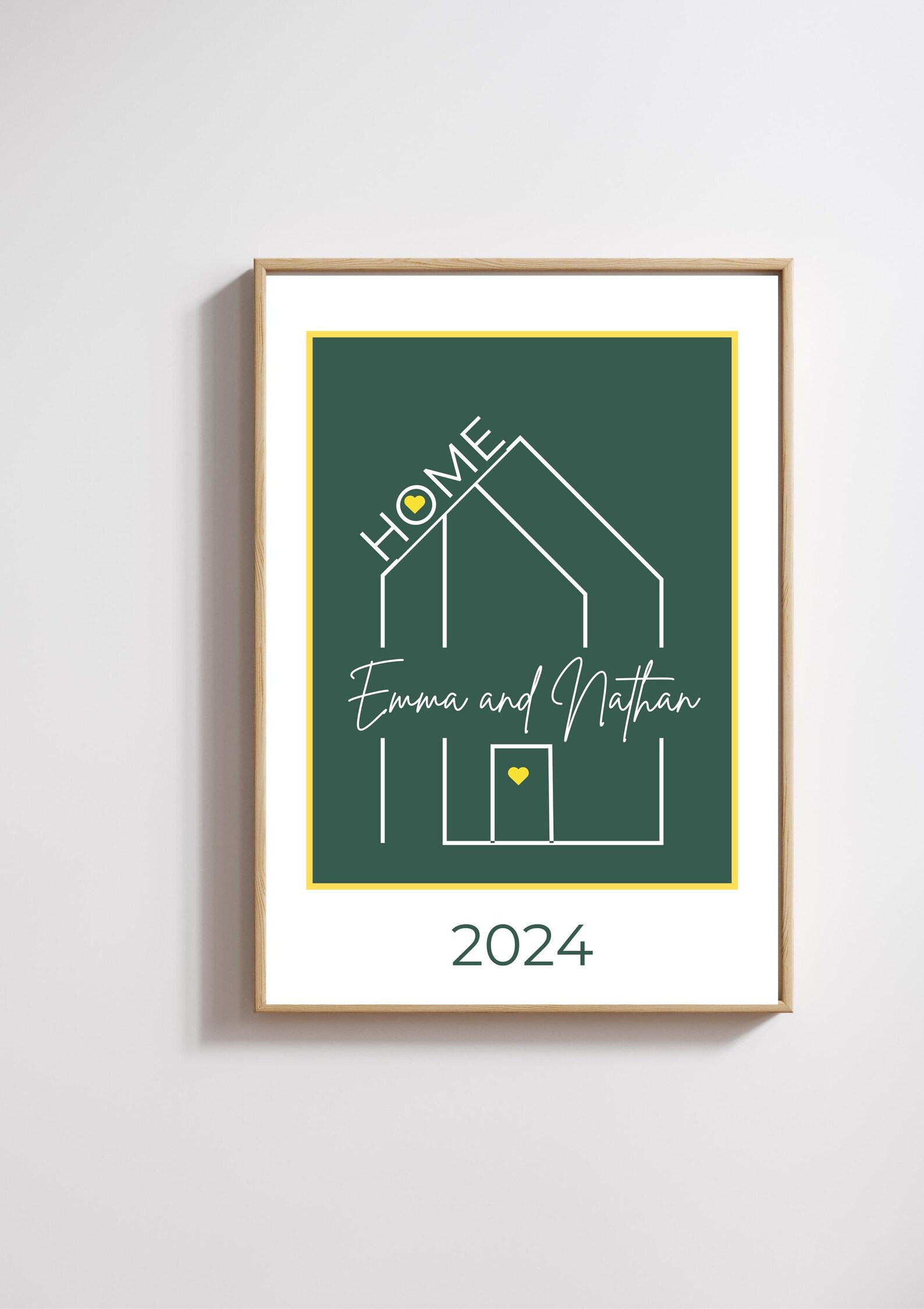 Green New Home Printable, 2025 Home Digital Art, New Homeowner Art, Our ...