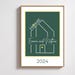 Green New Home Printable, 2025 Home Digital Art, New Homeowner Art, Our ...