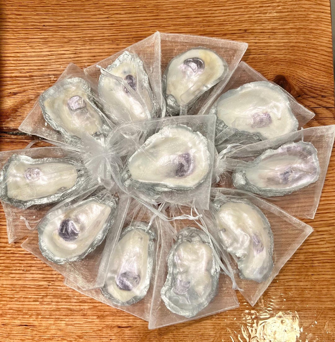 Silver Leaf Oyster Shell Dish:coastal Wedding Favor - Etsy