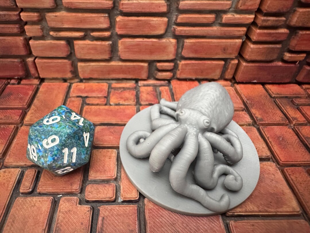 Octopus Miniature, Giant Sea Creature, 28mm D&D, Pathfinder - Etsy