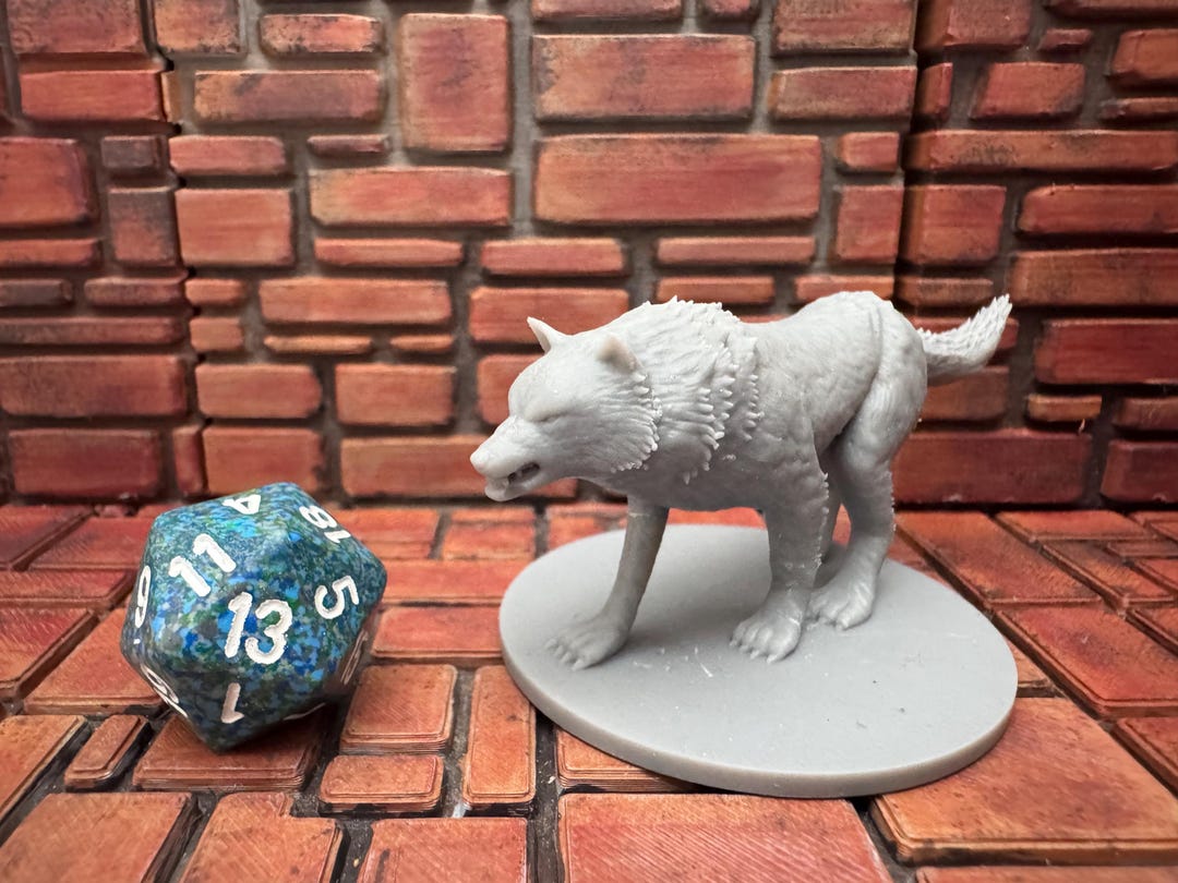 Dire Wolf Miniature, 28mm D&D, Pathfinder Tabletop RPG - Etsy