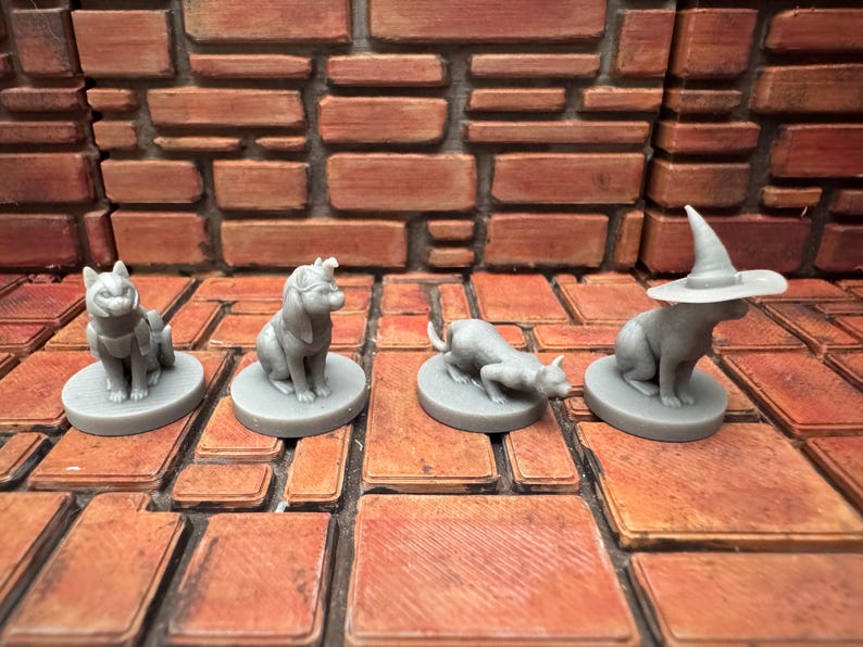 Cat Miniature Set, 28mm D&D, Pathfinder, Tabletop RPG - Etsy
