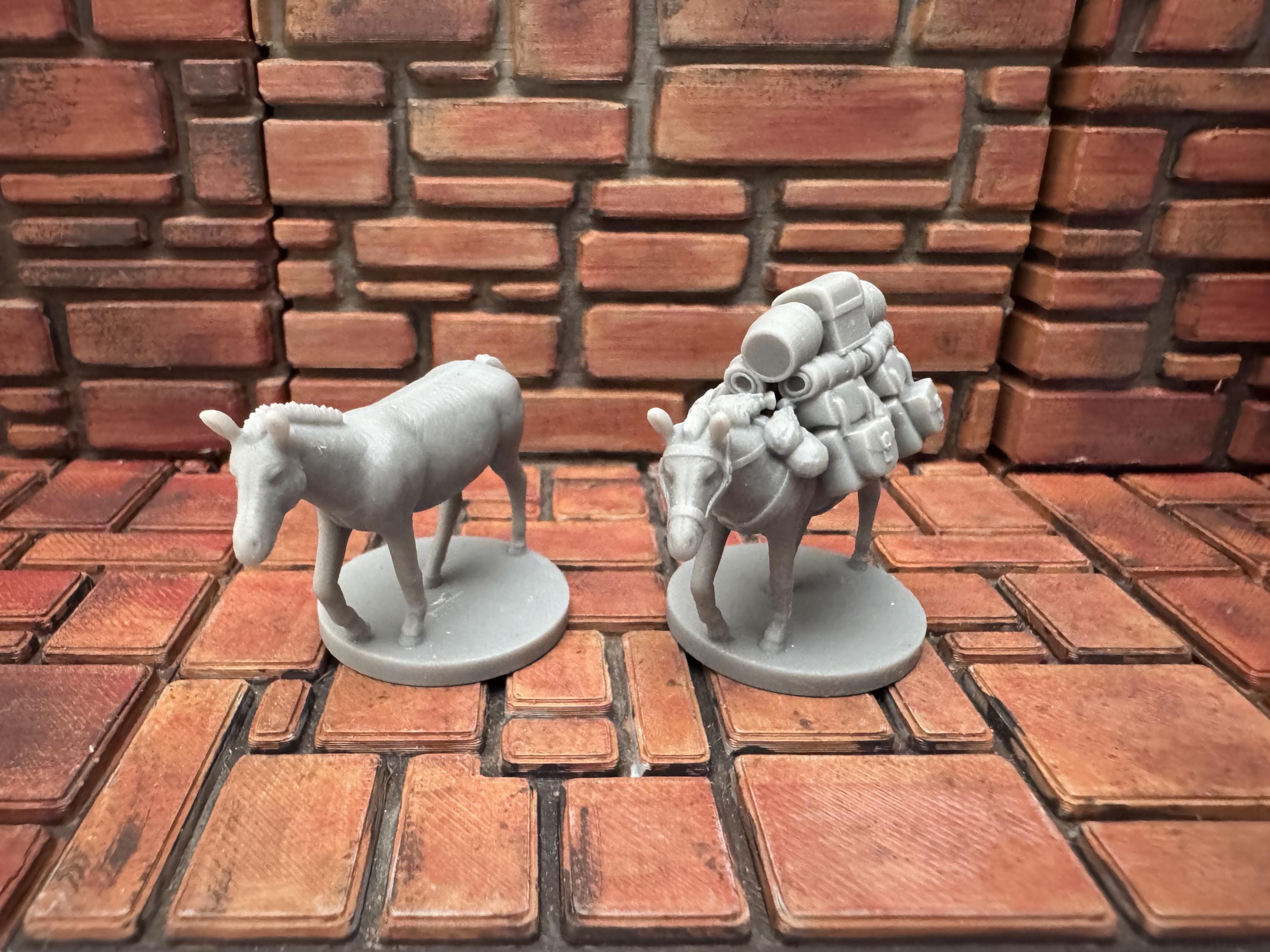 Pack Mule Miniature, 28mm Resin Miniature, D&D, Pathfinder - Etsy
