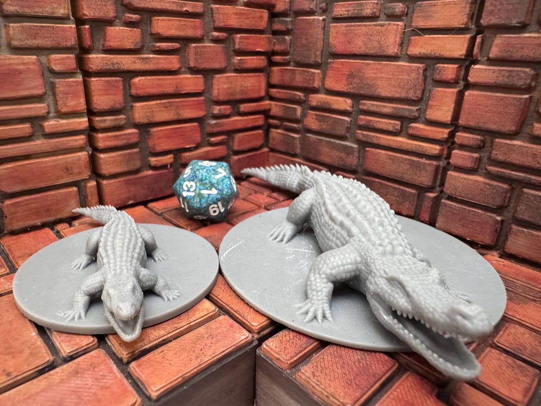 Crocodile Miniature, 28mm Scale, D&D, Pathfinder - Etsy