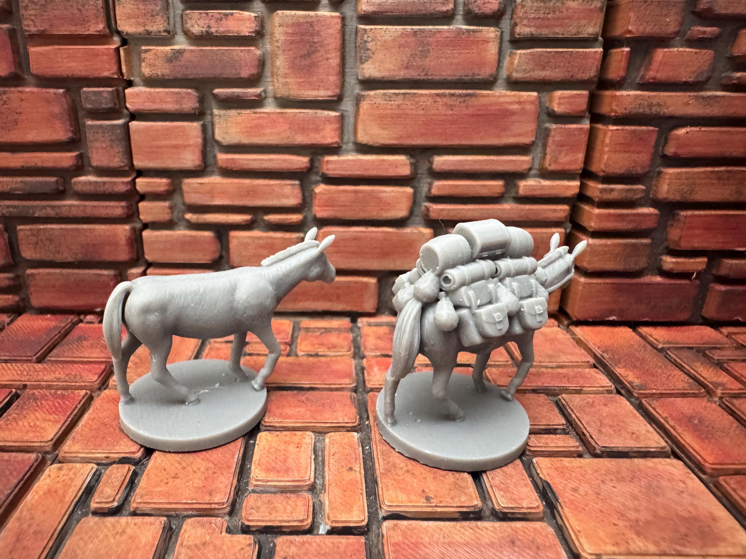 Pack Mule Miniature, 28mm Resin Miniature, D&D, Pathfinder - Etsy