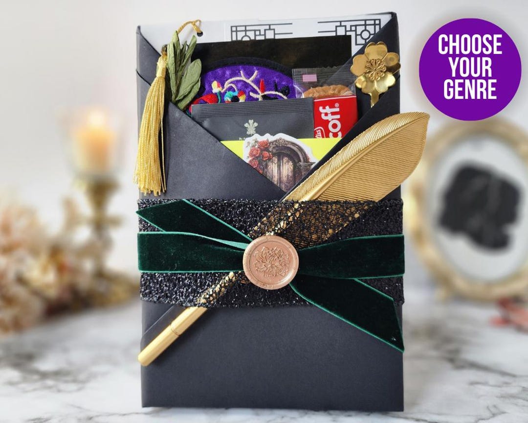 Dark Elegant Blind Date With a Book Gift Box Luxury Book Lover Gift ...