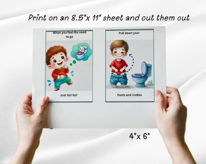Potty Training Flashcards & Chart for Toddlers Preschoolers Fun ...