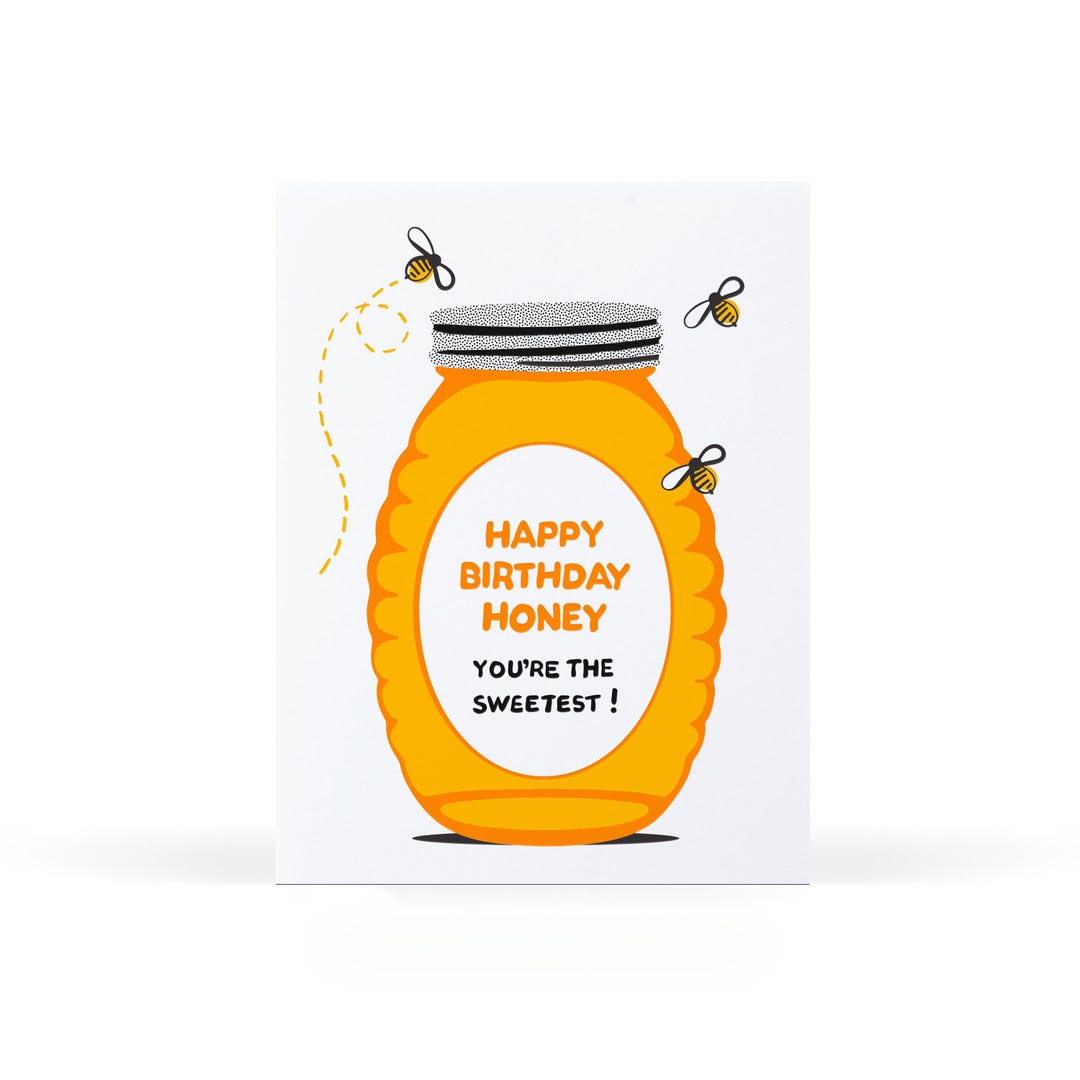 Birthday Honey Greeting Card - Etsy