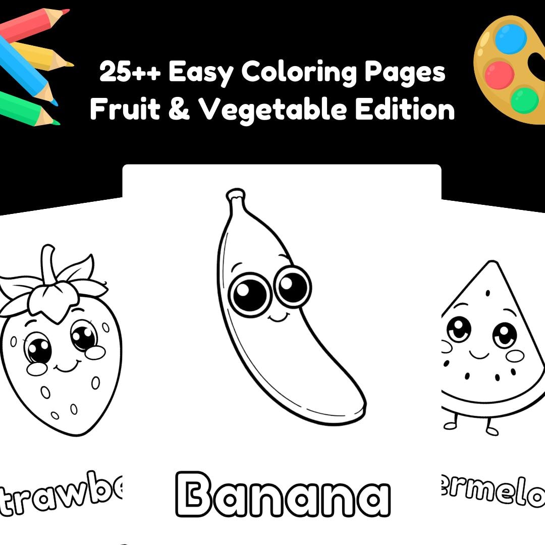 25+ Cute Fruit Character Coloring Pages, Banana Character Coloring ...