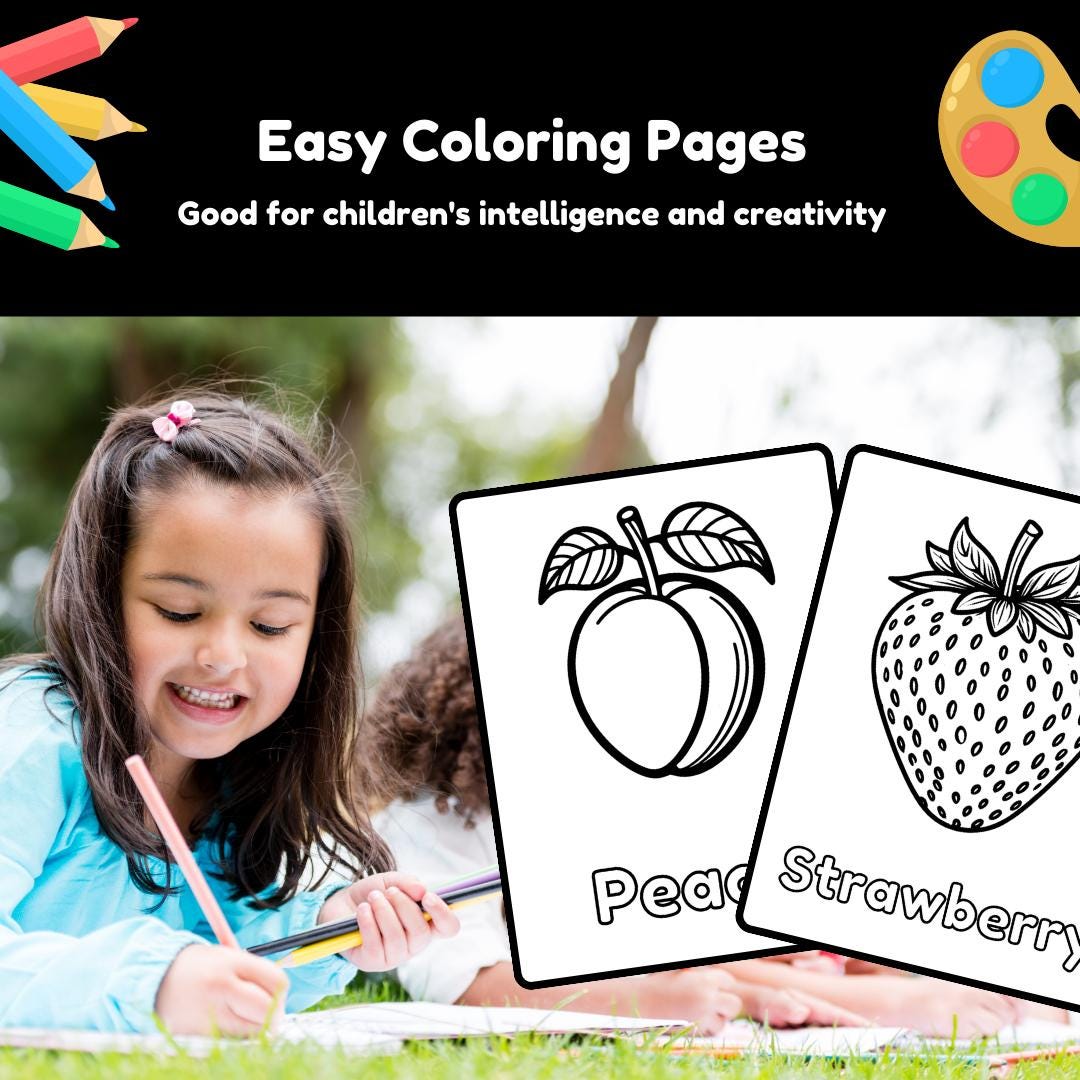 25+ Fruit Coloring Pages for Kids, Kid's Activity, Printable Fruit ...