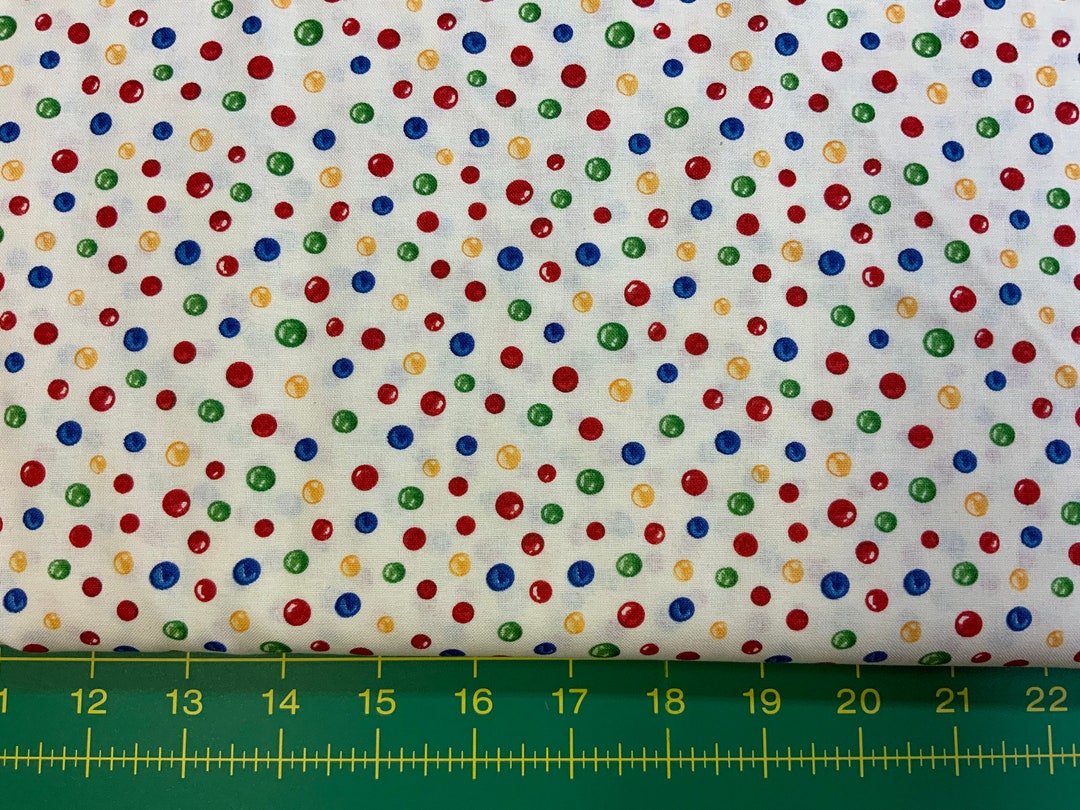 Ginger Delights Primary Polka Dots on White by South Sea Imports ...