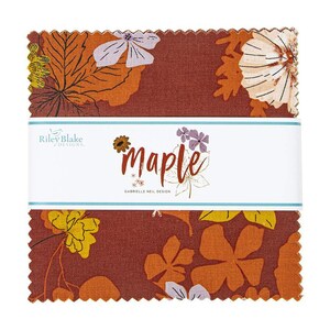 Maple Fall Purple Leaves Tonal by Gabrielle Neil for Riley Blake C12471 ...